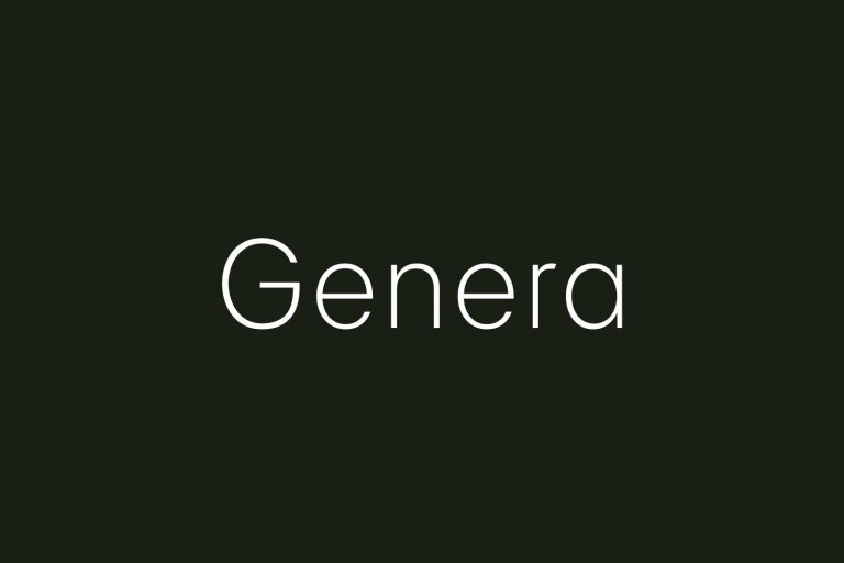 Genera | Fonts Shmonts