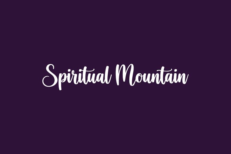 Spiritual Mountain | Fonts Shmonts