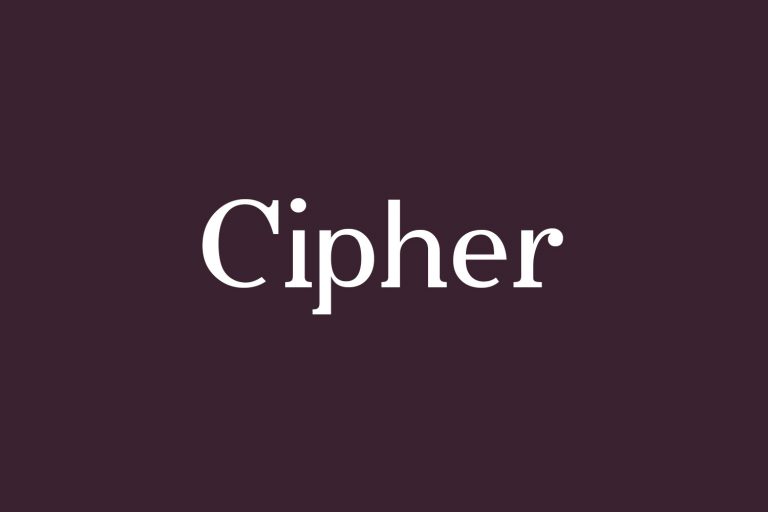 Cipher | Fonts Shmonts