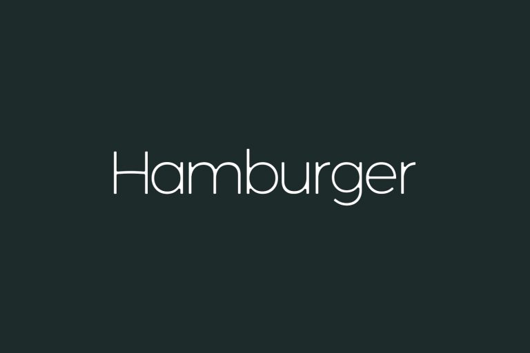 Hamburger | Fonts Shmonts