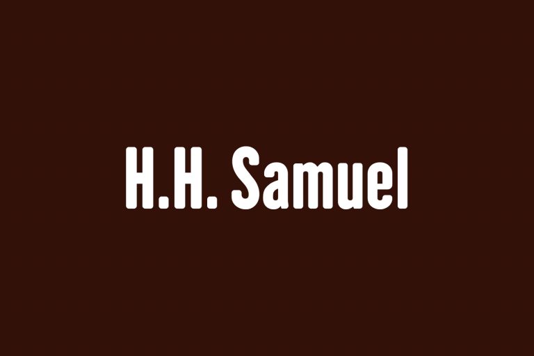 H.H. Samuel | Fonts Shmonts