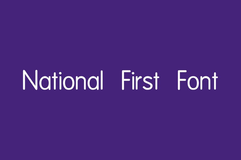 National First Font | Fonts Shmonts