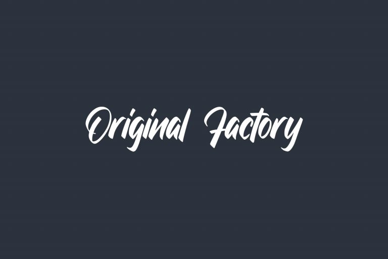 Original Factory | Fonts Shmonts