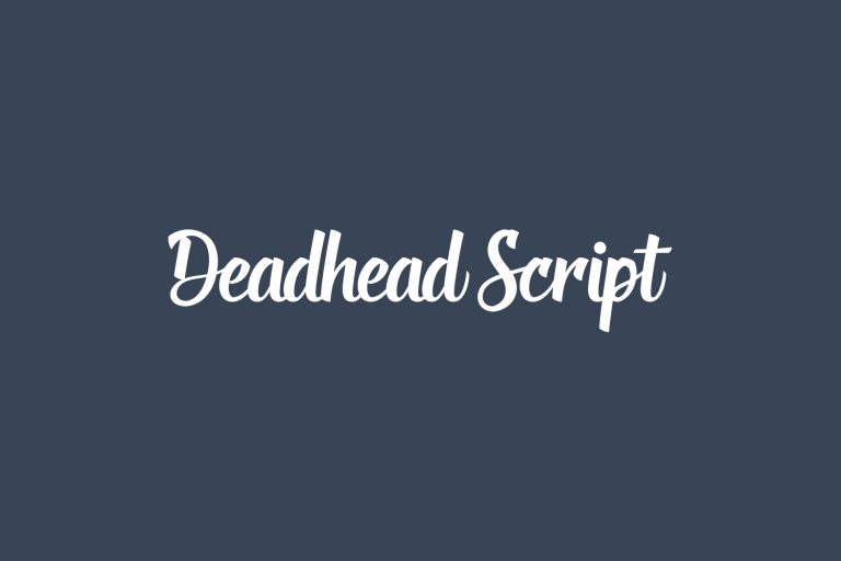 Deadhead Script | Fonts Shmonts