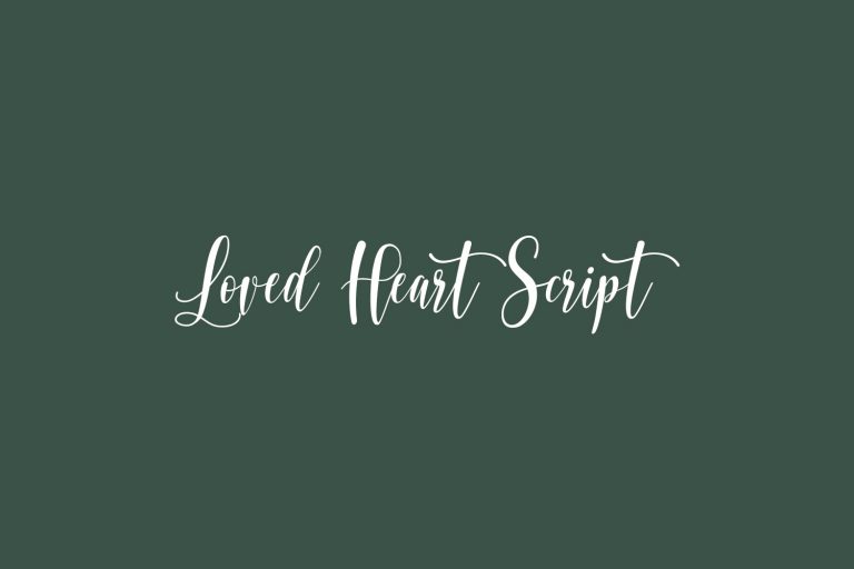 Loved Heart Script | Fonts Shmonts