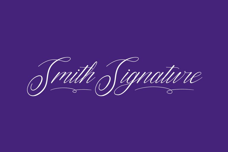 Smith Signature | Fonts Shmonts