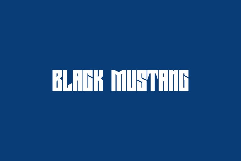 Black Mustang | Fonts Shmonts