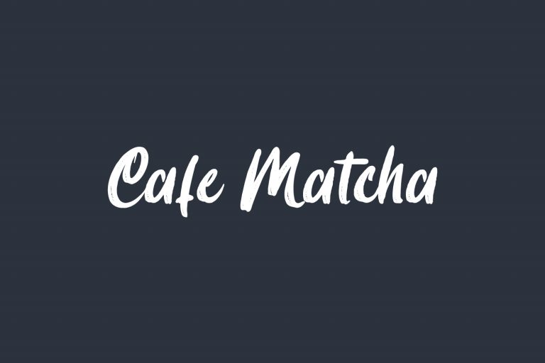 Cafe Matcha | Fonts Shmonts