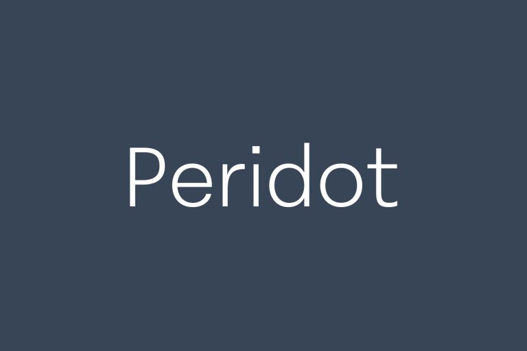 Peridot | Fonts Shmonts