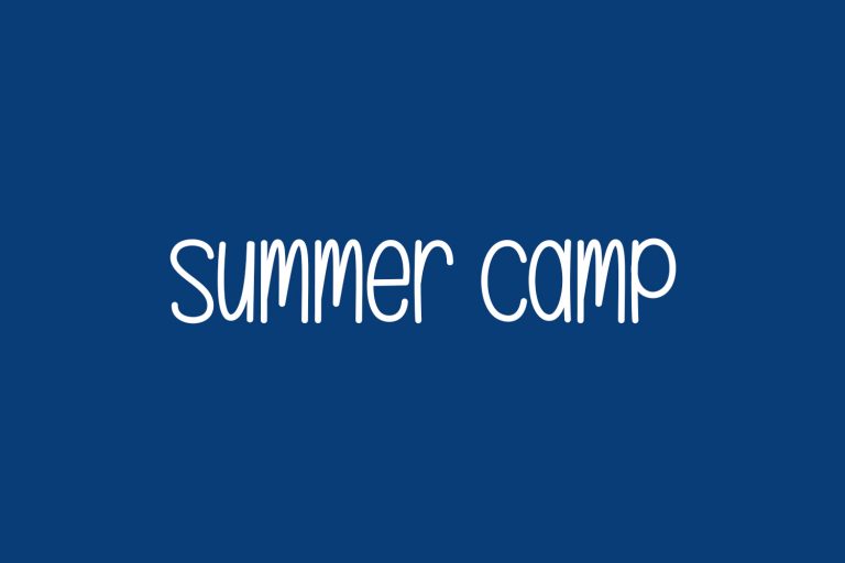 Summer Camp | Fonts Shmonts