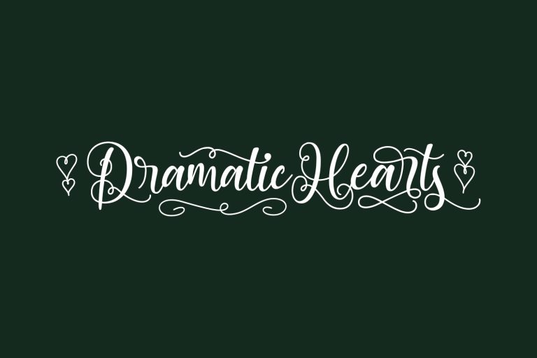 Dramatic Hearts | Fonts Shmonts