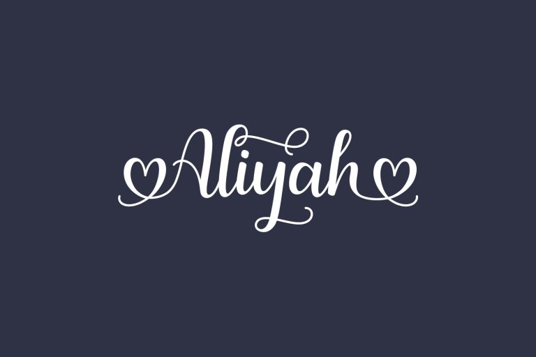 Aliyah | Fonts Shmonts