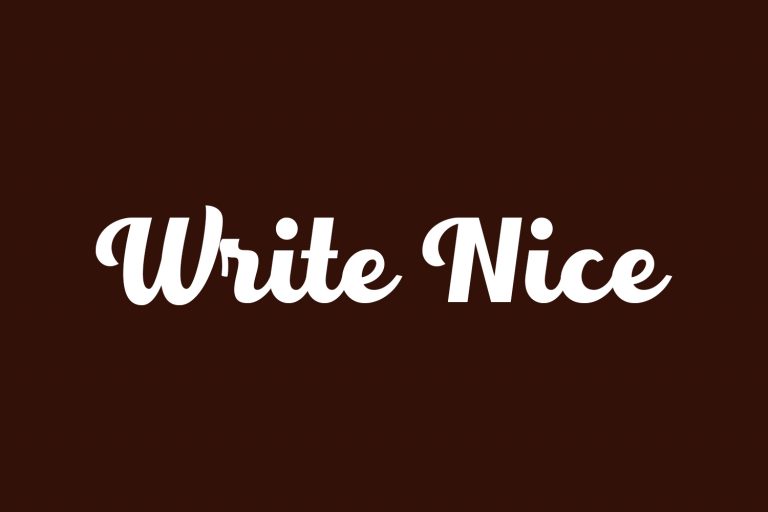 Write Nice | Fonts Shmonts
