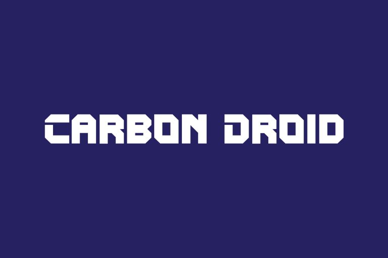 Carbon Droid | Fonts Shmonts