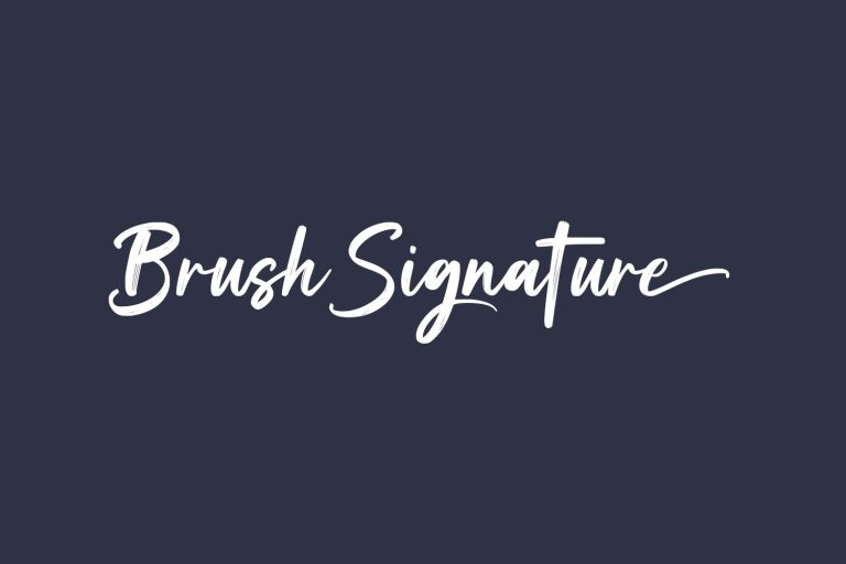 Brush Signature | Fonts Shmonts