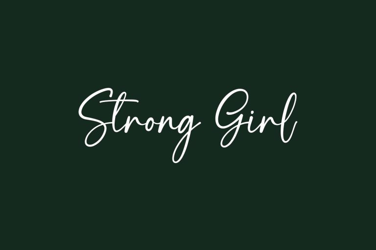 Strong Girl | Fonts Shmonts