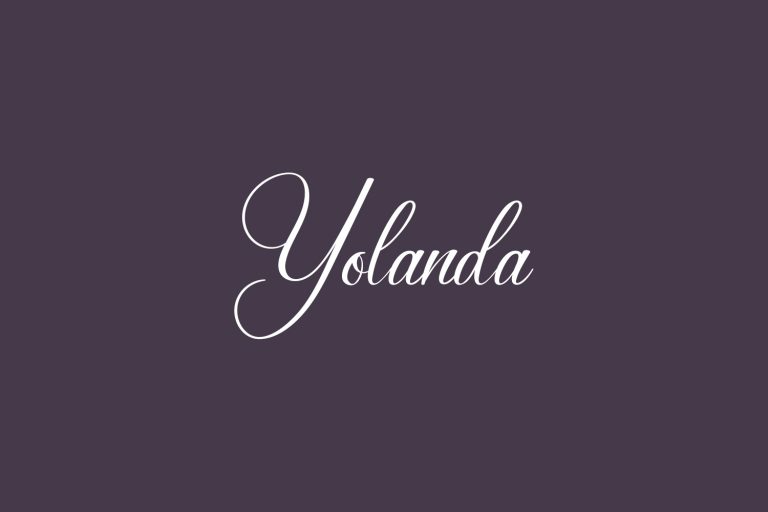 Yolanda | Fonts Shmonts