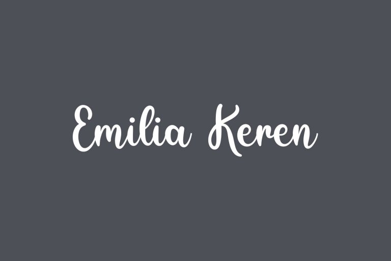 Emilia Keren | Fonts Shmonts