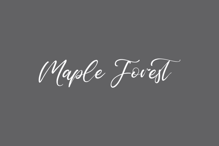 Maple Forest | Fonts Shmonts