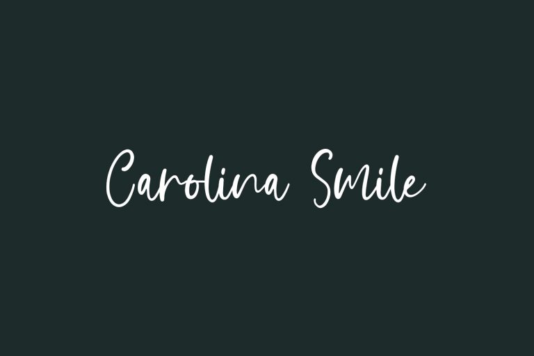 Carolina Smile | Fonts Shmonts