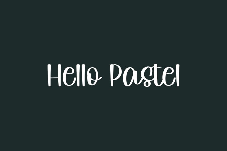 Hello Pastel | Fonts Shmonts
