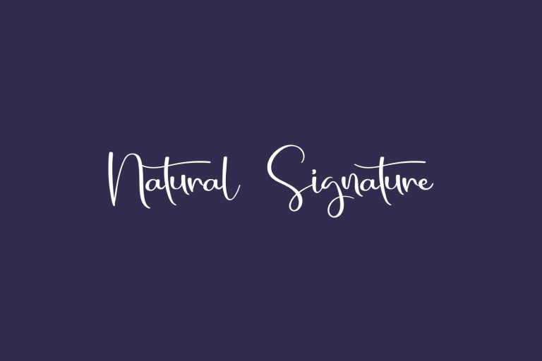 Natural Signature | Fonts Shmonts