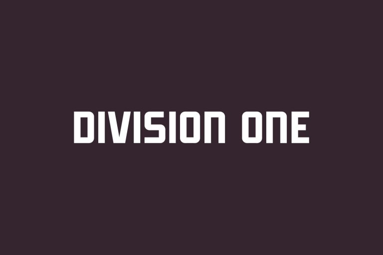 Division One | Fonts Shmonts