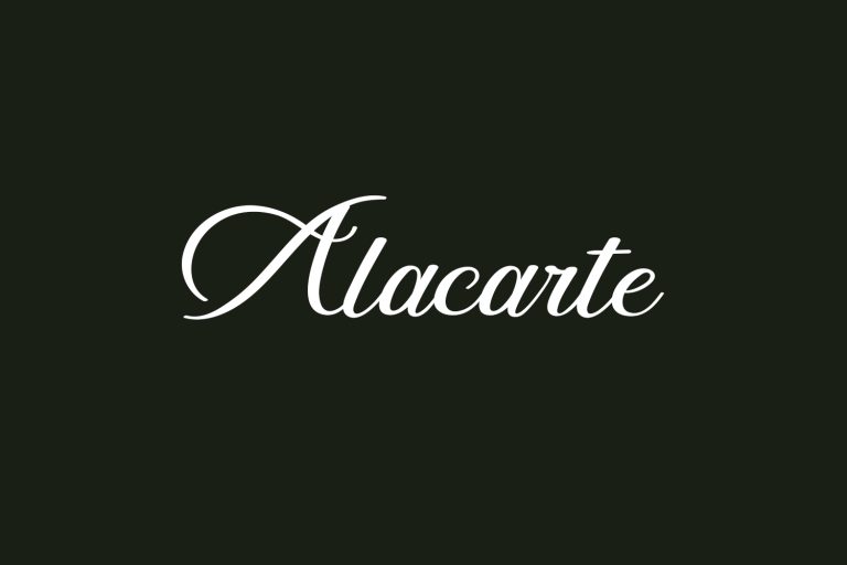 alacarte-free-font-01 | Fonts Shmonts
