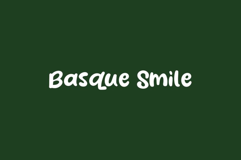 Basque Smile | Fonts Shmonts