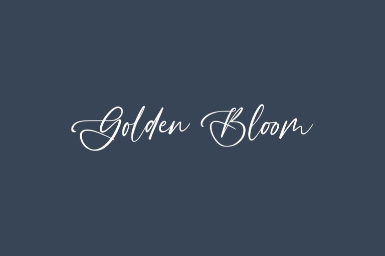Golden Bloom | Fonts Shmonts