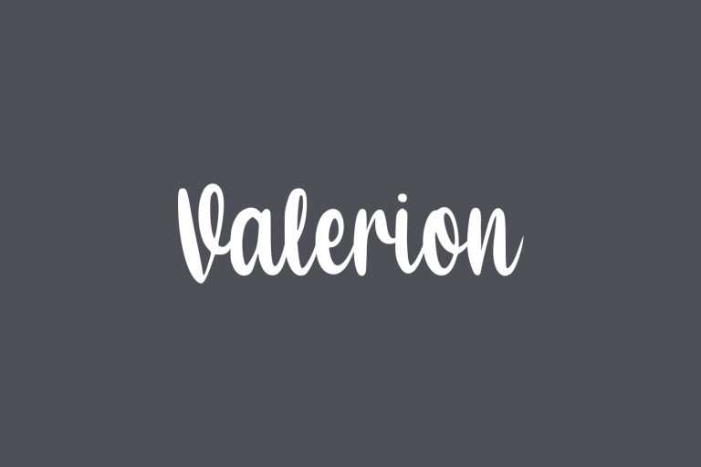 Valerion | Fonts Shmonts