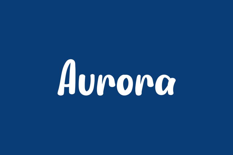 Aurora | Fonts Shmonts