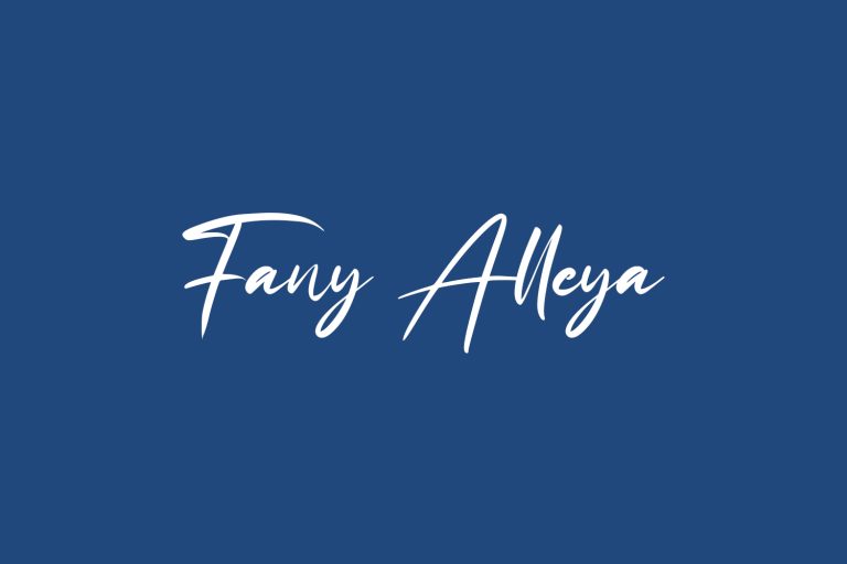 Fany Alleya | Fonts Shmonts