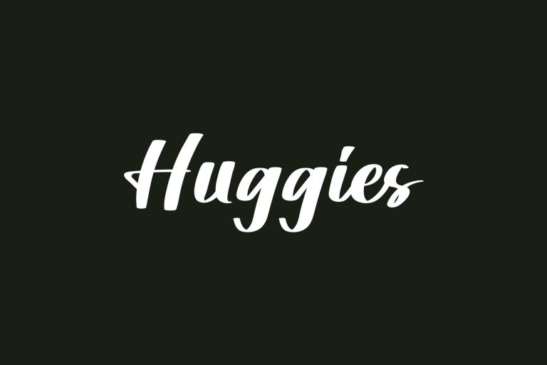 Huggies | Fonts Shmonts