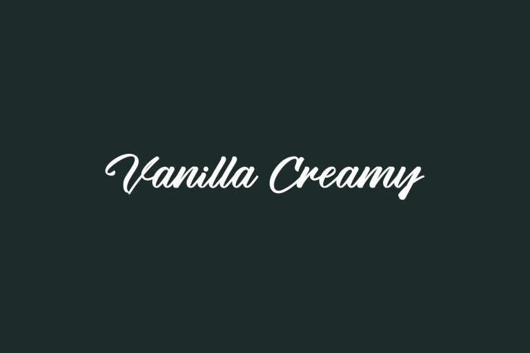 Vanilla Creamy | Fonts Shmonts