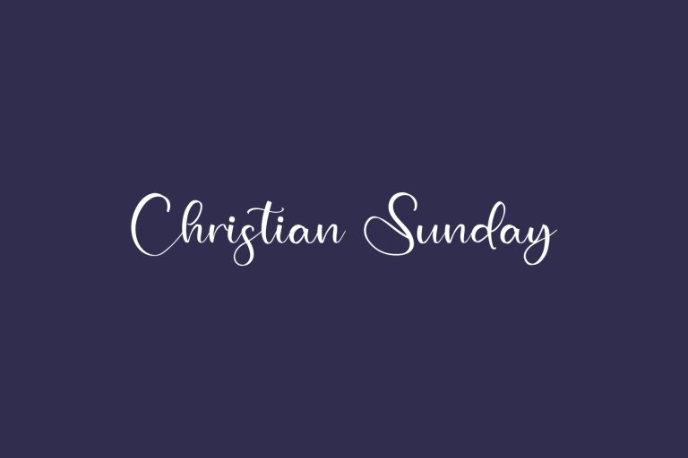 Christian Sunday | Fonts Shmonts