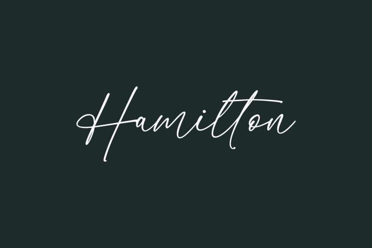 Hamilton | Fonts Shmonts