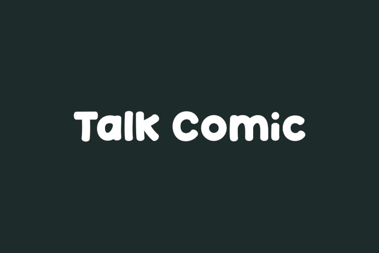 Talk Comic | Fonts Shmonts