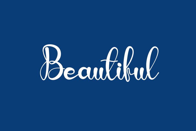 Beautiful | Fonts Shmonts