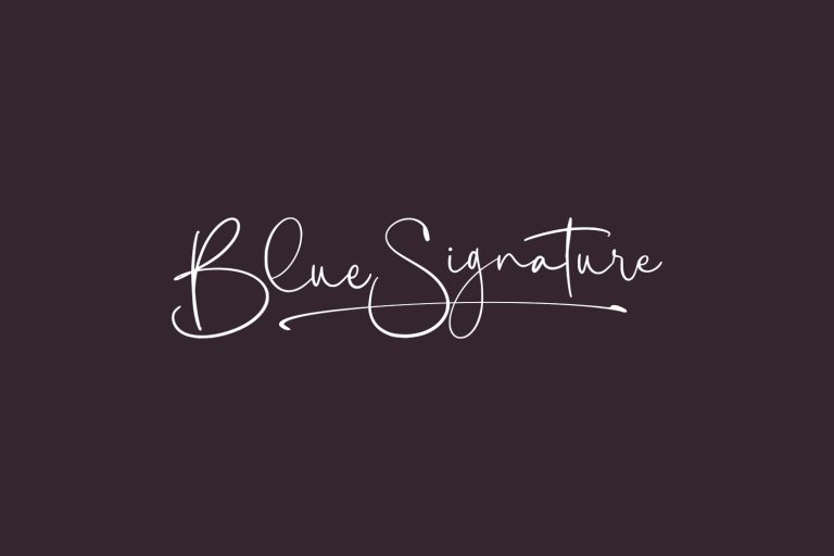 Blue Signature | Fonts Shmonts