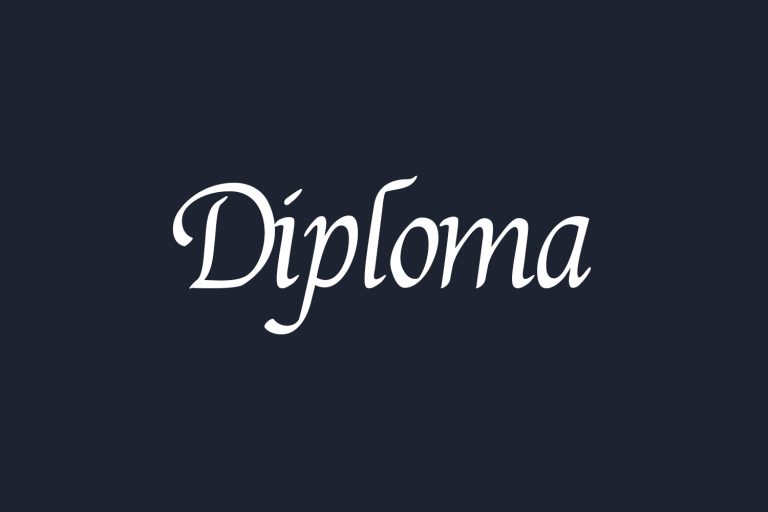 Diploma | Fonts Shmonts
