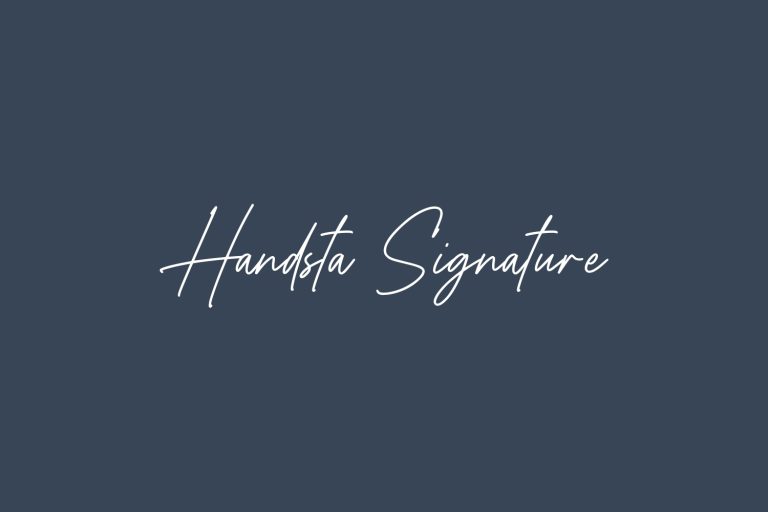 Handsta Signature | Fonts Shmonts