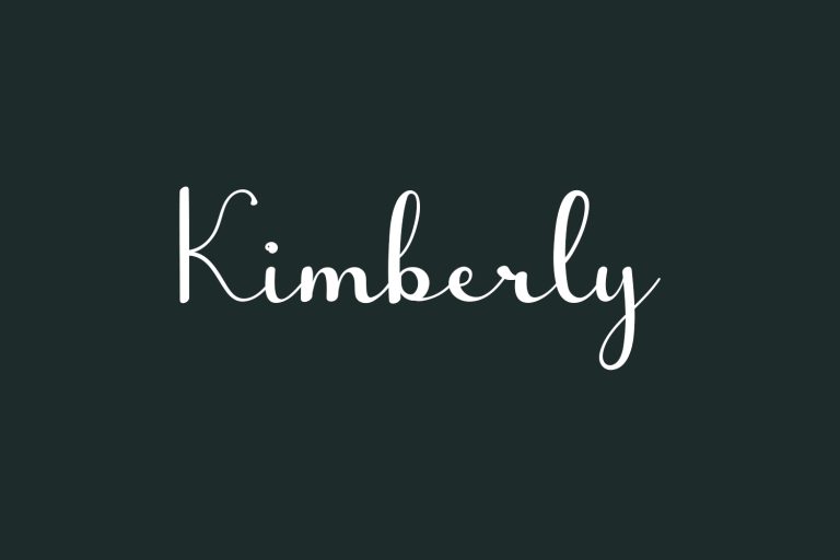 Kimberly | Fonts Shmonts