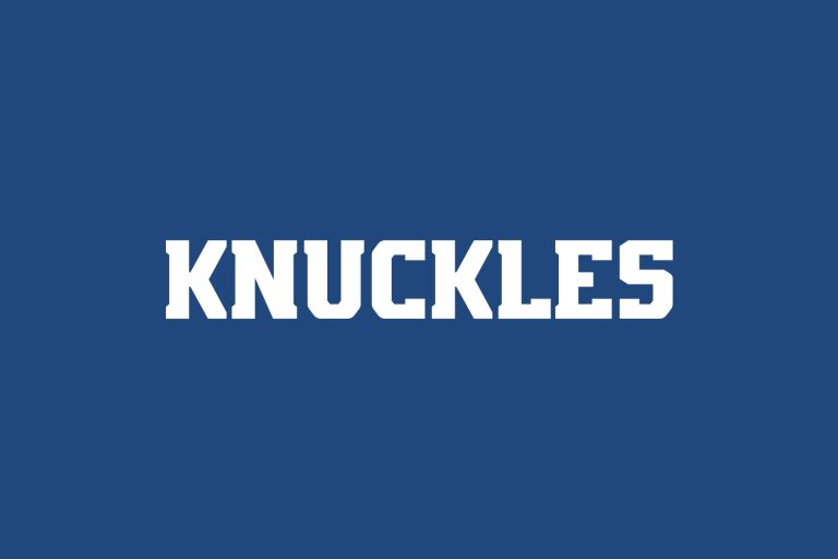 Knuckles | Fonts Shmonts
