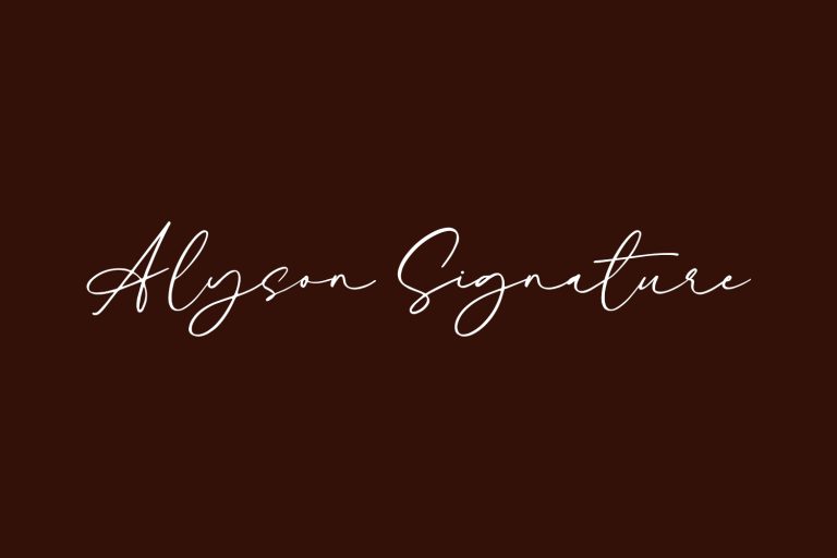 Alyson Signature | Fonts Shmonts