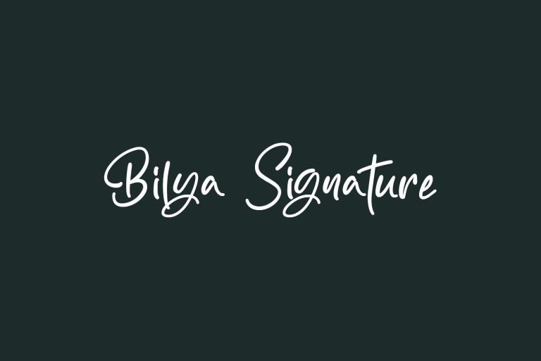 Bilya Signature | Fonts Shmonts