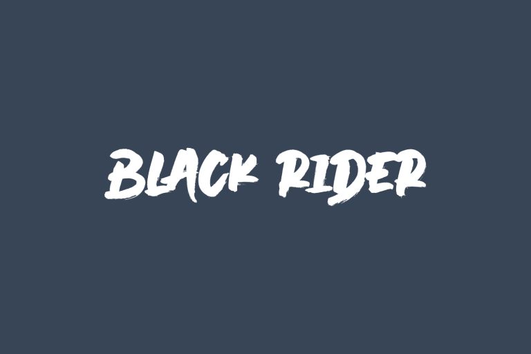 Black Rider | Fonts Shmonts