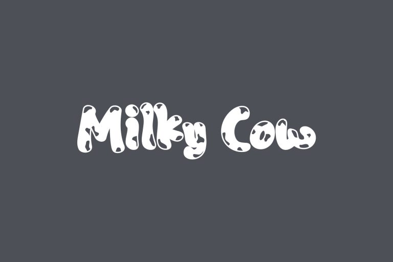 Milky Cow | Fonts Shmonts