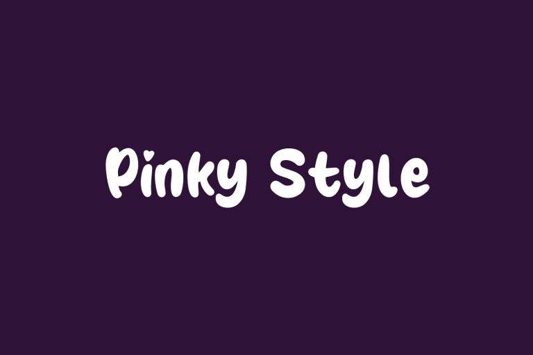 Pinky Style | Fonts Shmonts