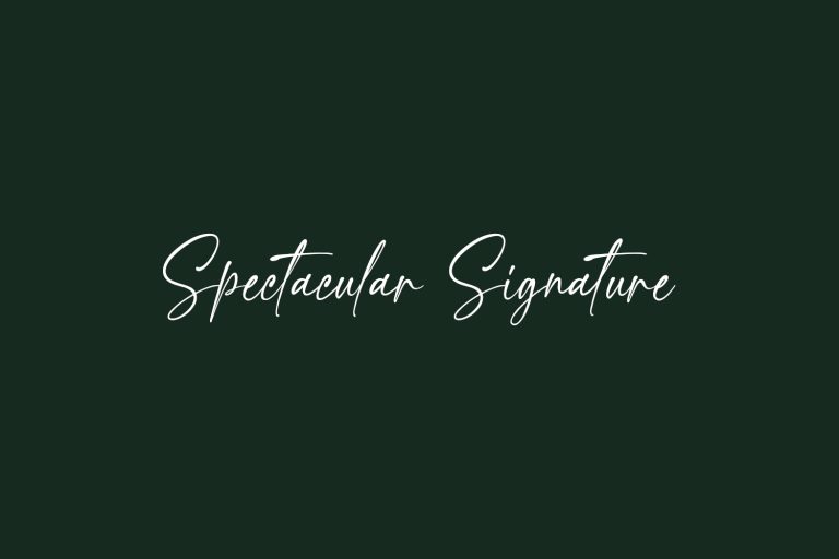 Spectacular Signature | Fonts Shmonts